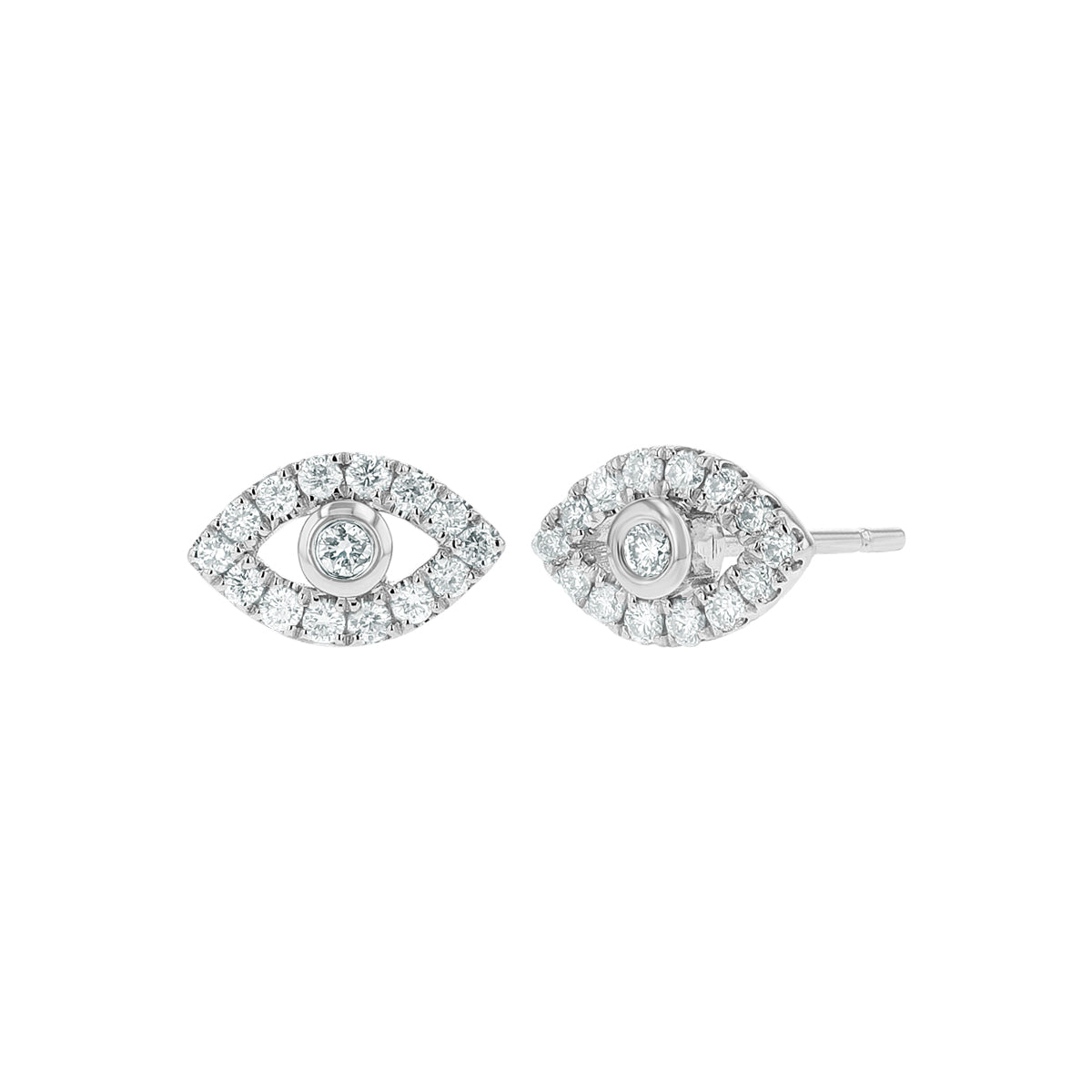 Evil Eye Diamond Stud Earrings – R&R Jewelers